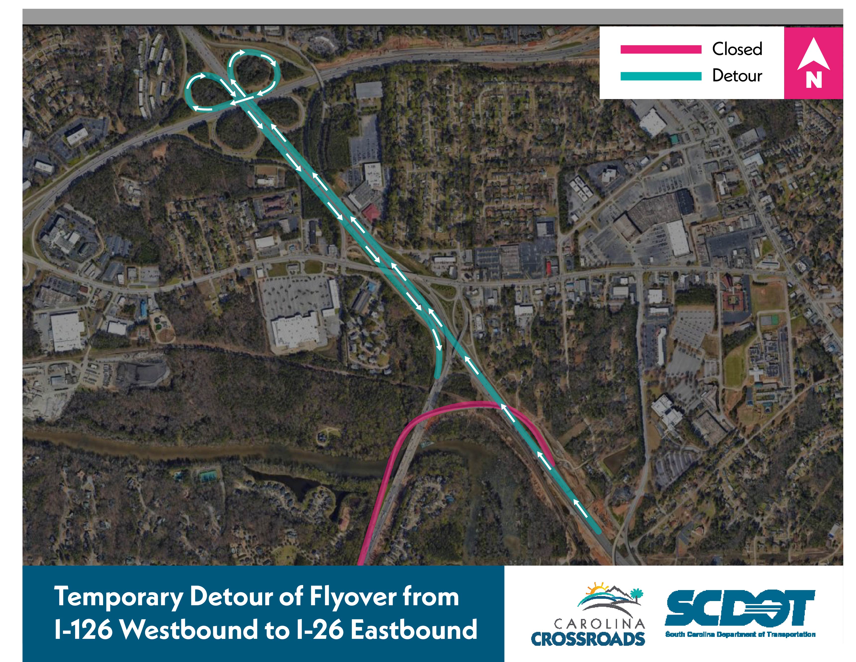 Temporary continuous detour planned for ramp from I-126 Westbound onto ...