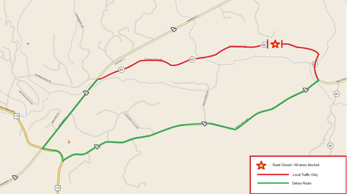 Portion of Sliding Rock Road in Pickens County closed for repair ...